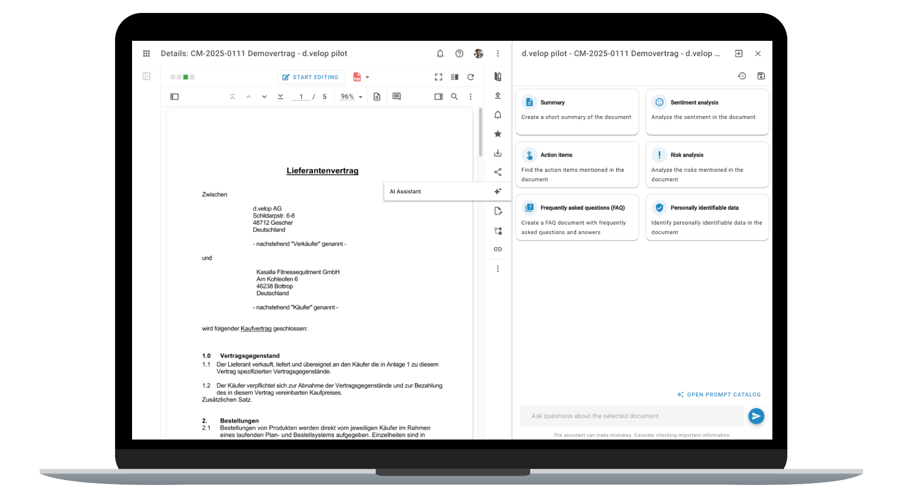 d.velop pilot (LLM) | d.velop store